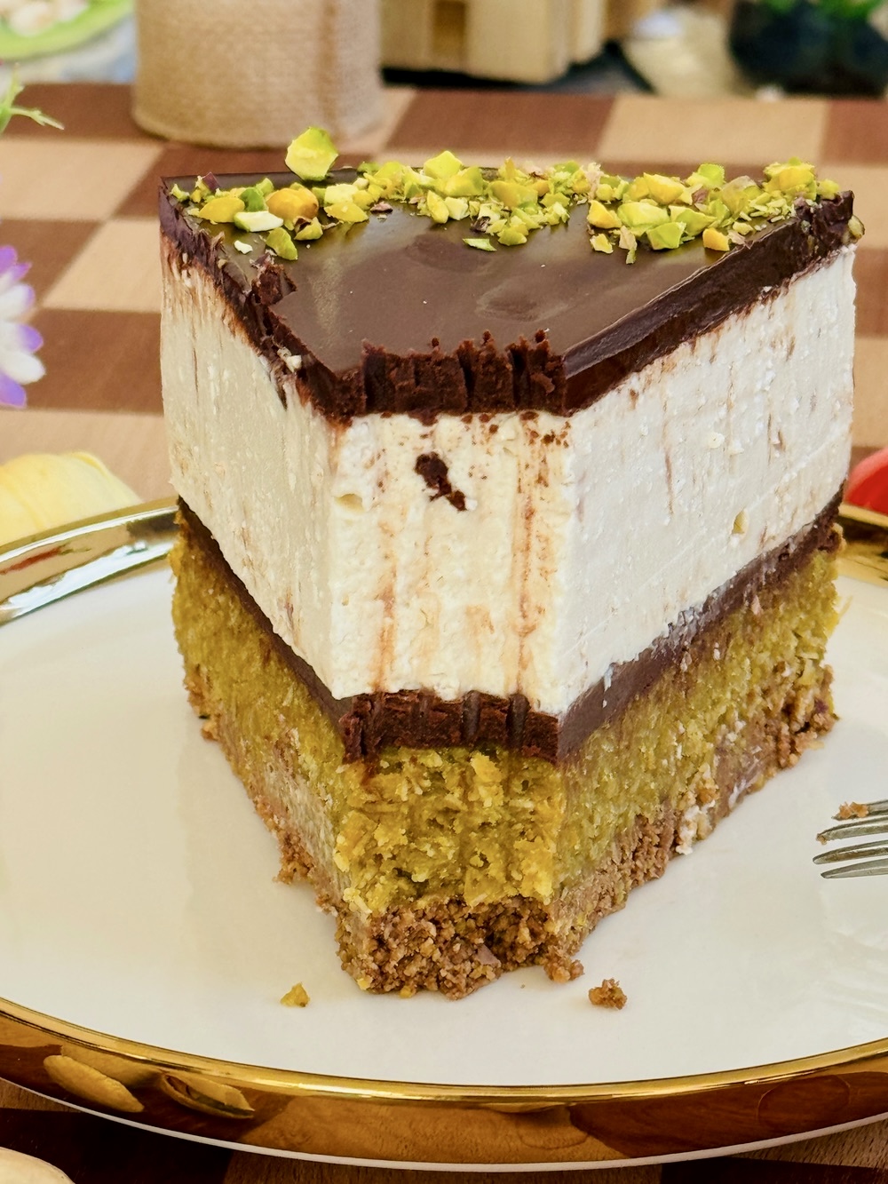 Cheesecake cu fistic in stil Dubai Un desert spectaculos